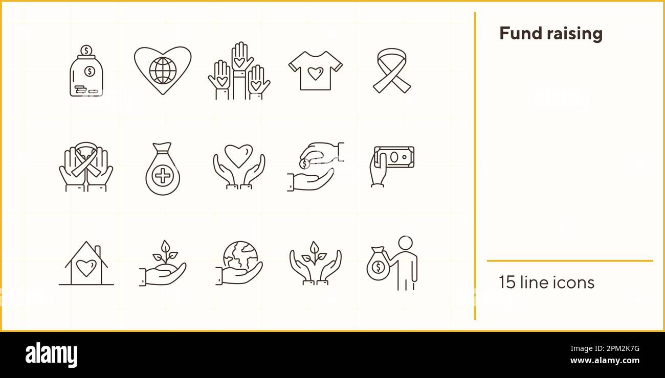 Fund raising icons Stock Vector Image & Art - Alamy