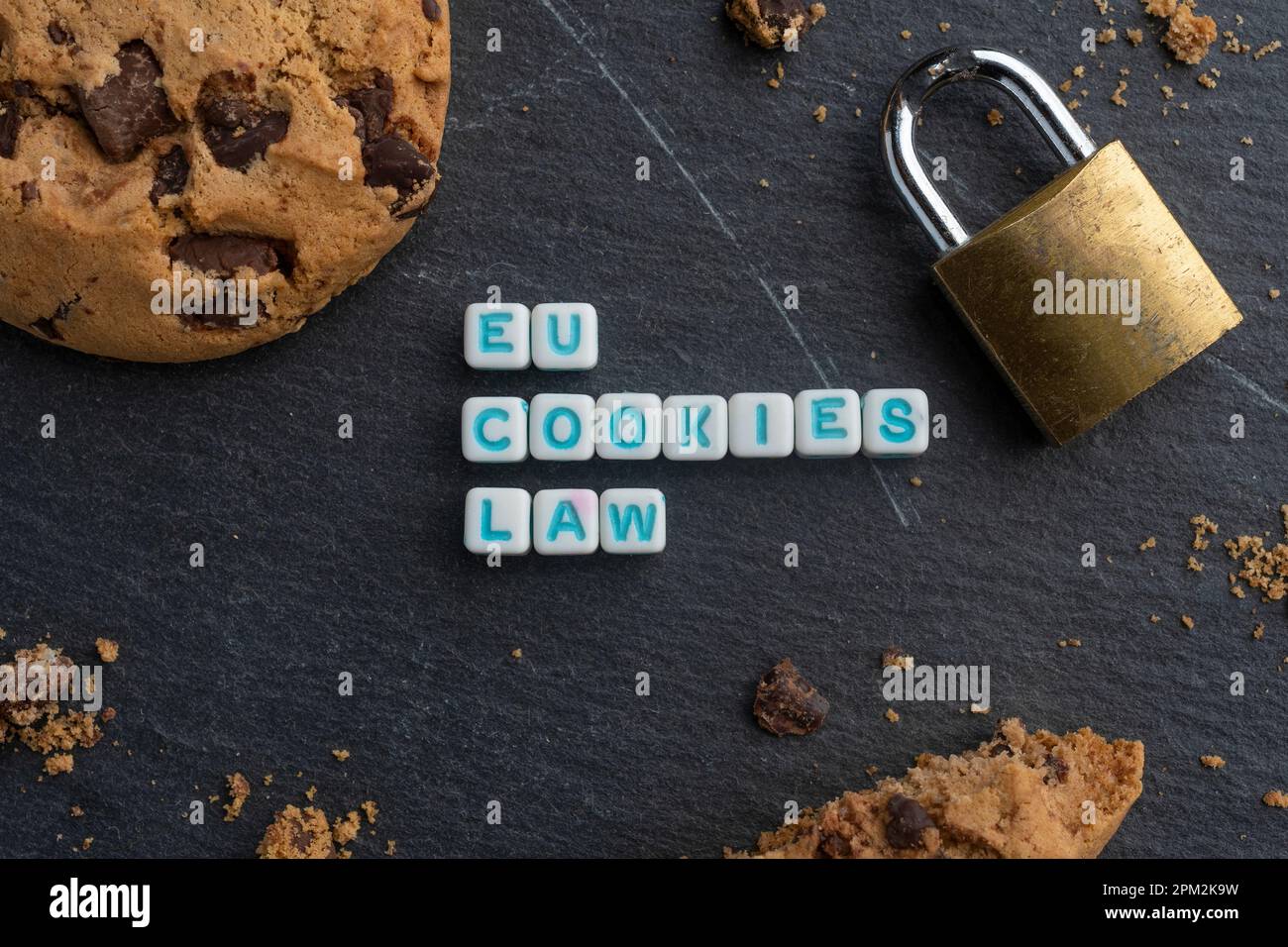 Eu cookies law concept: some die along with a cookie and a lock Stock ...