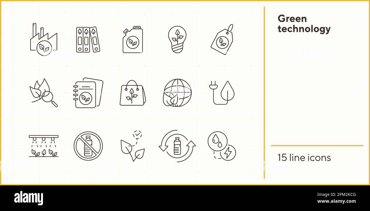 Green technology icons Stock Vector Image & Art - Alamy