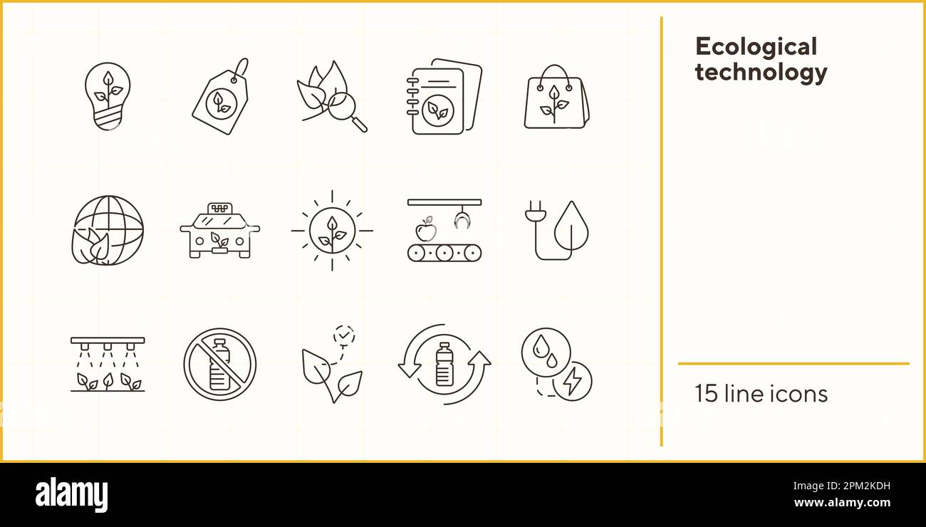 Ecological technology icons Stock Vector Image & Art - Alamy