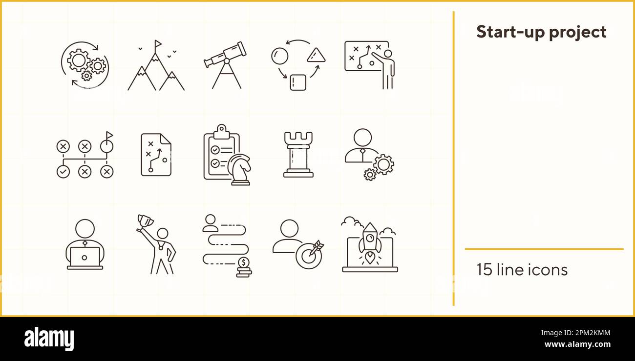 Start-up project icon set Stock Vector Image & Art - Alamy