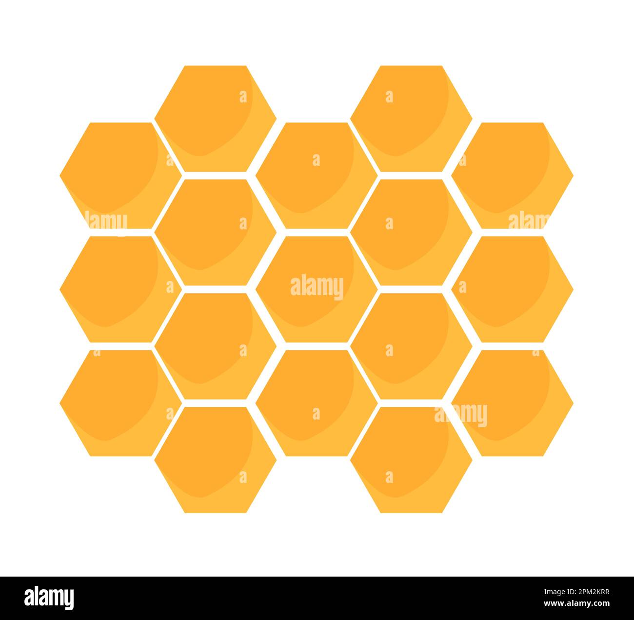 Natural honeycomb. Honey production, beekeeping industry, apiary business vector cartoon ...
