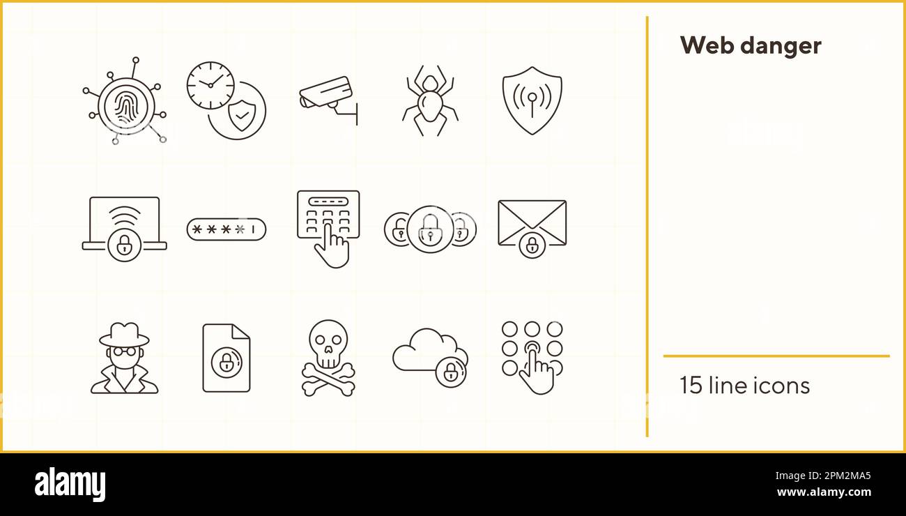 Web danger icons Stock Vector Image & Art - Alamy