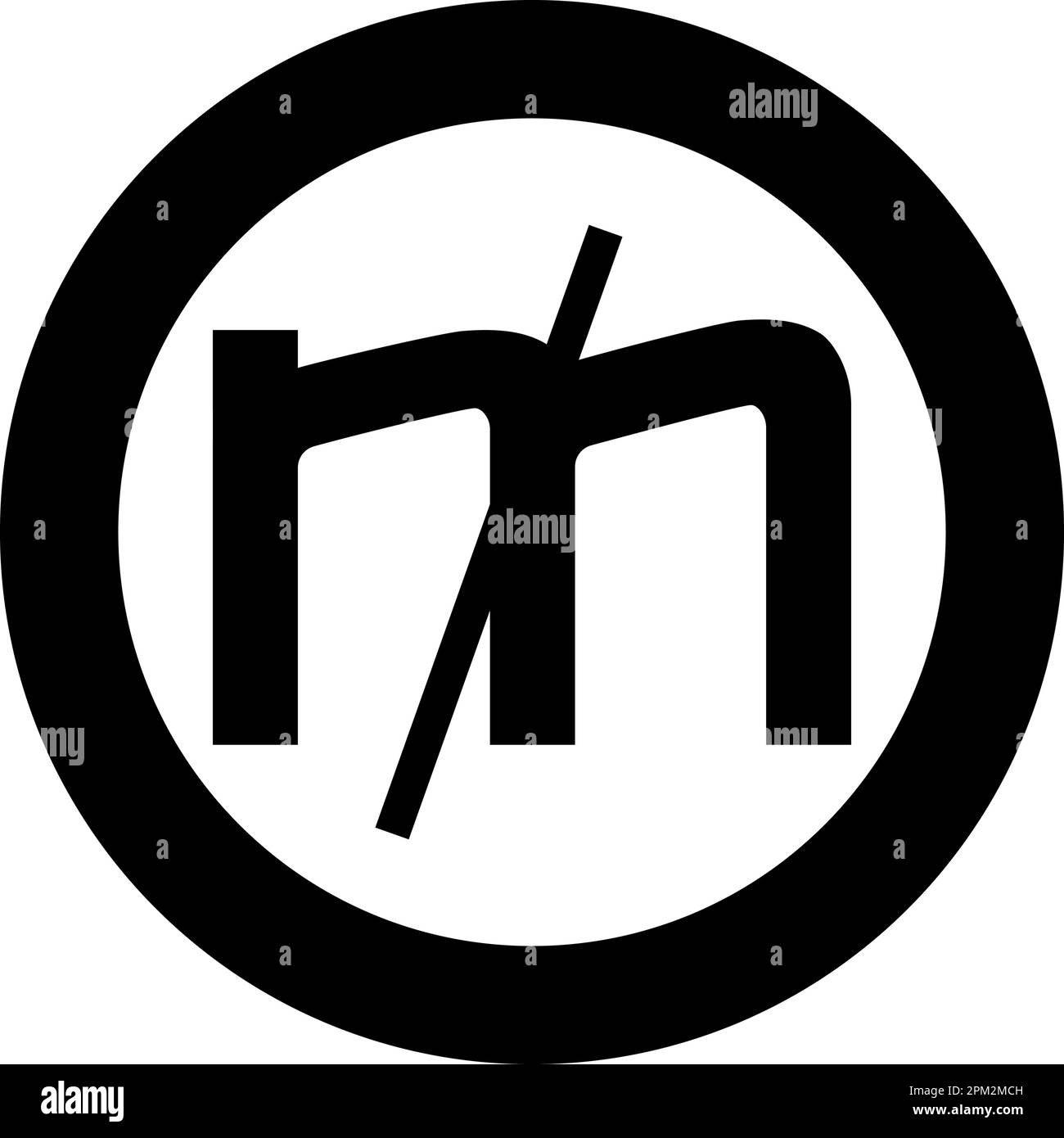 Mill sign currency symbol icon in circle round black color vector ...