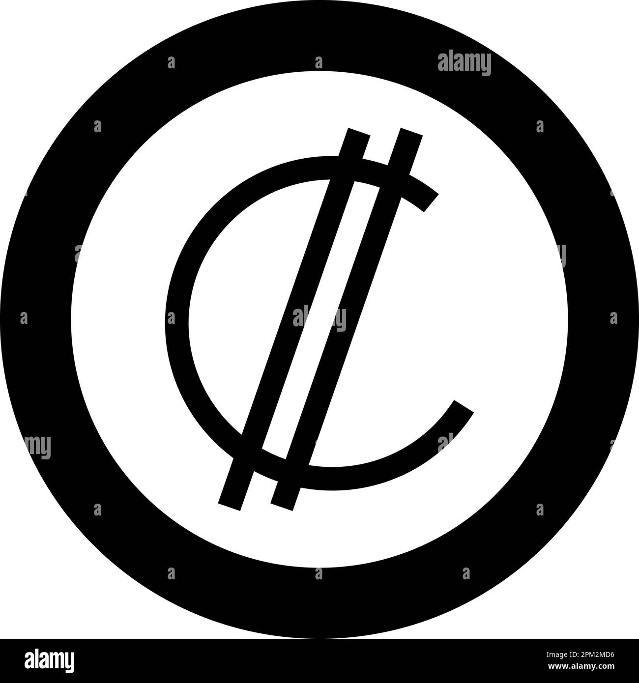 Colon sign currency symbol Costa Rican Salvadoran money CRC icon in ...