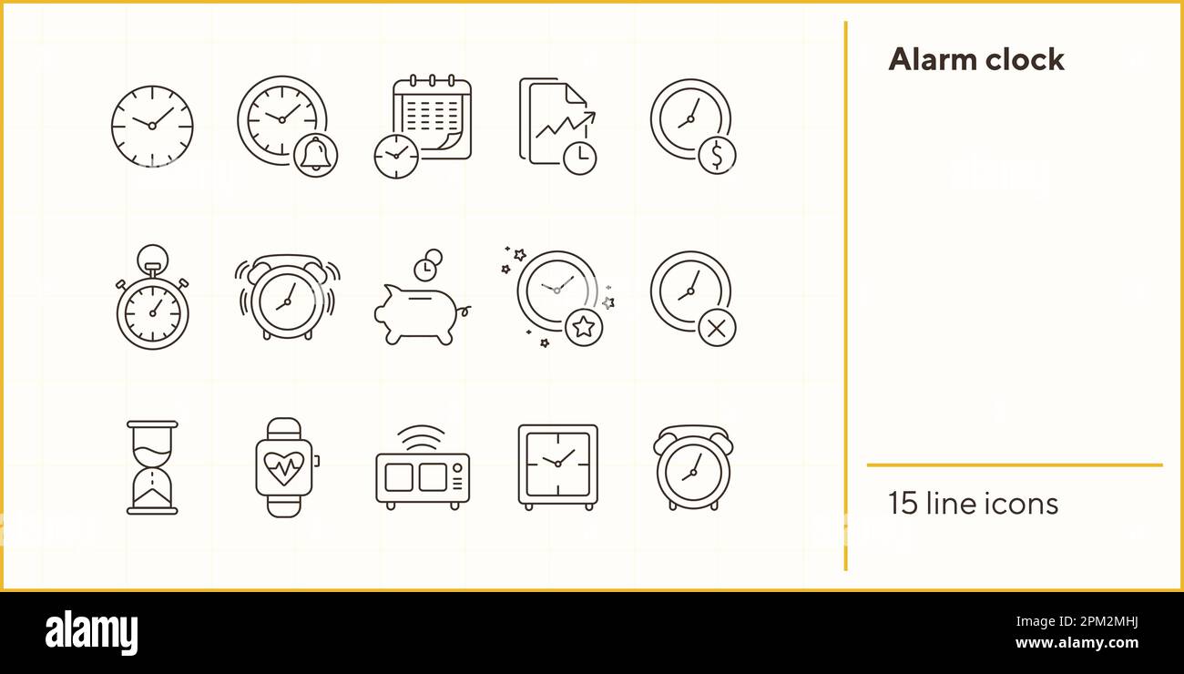 Alarm clock piggy bank Stock Vector Images - Alamy