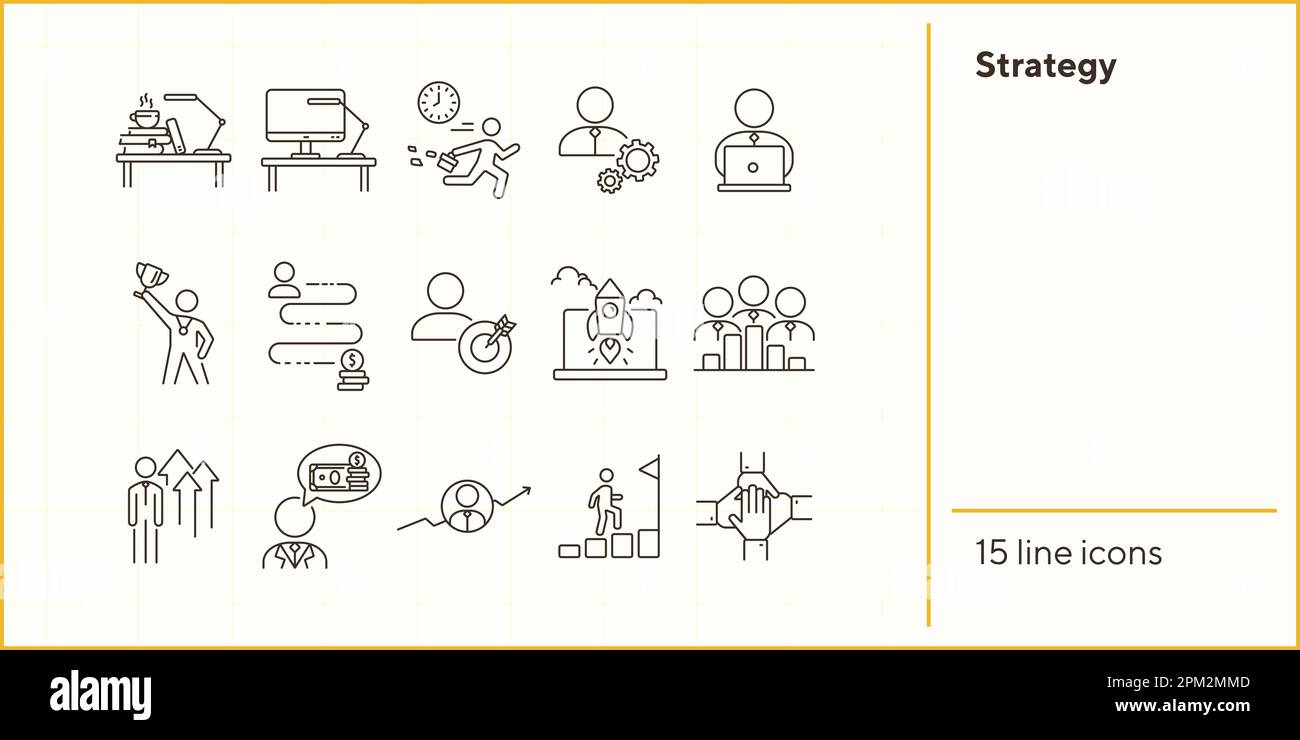 Strategy icon linear logo Stock Vector Images - Alamy