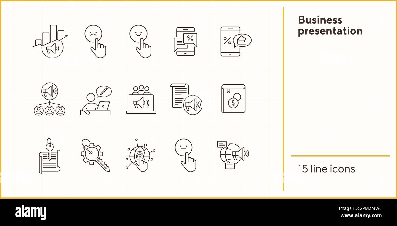 Business presentation icons Stock Vector Image & Art - Alamy