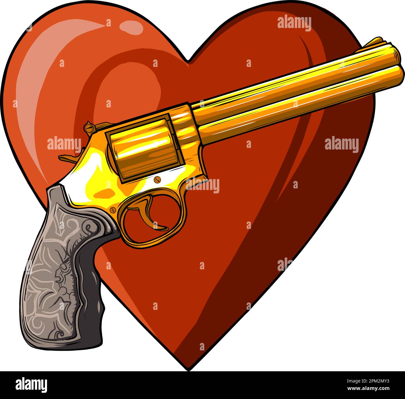 classic gold revolver vector design Stock Vector Image & Art - Alamy