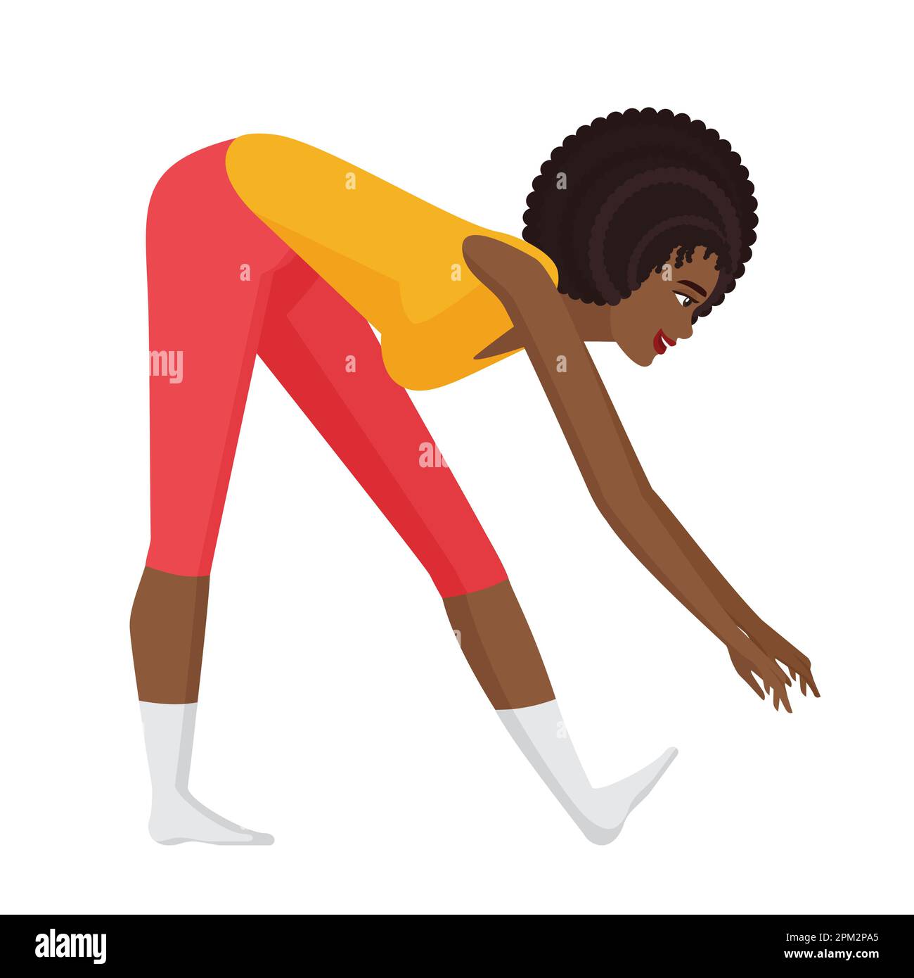 Personal sport trainer doing stretch. Yoga practice, pilates session ...