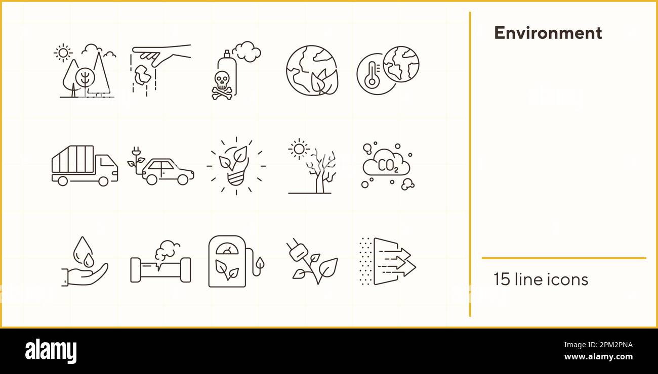 Environment line icons Stock Vector Image & Art - Alamy