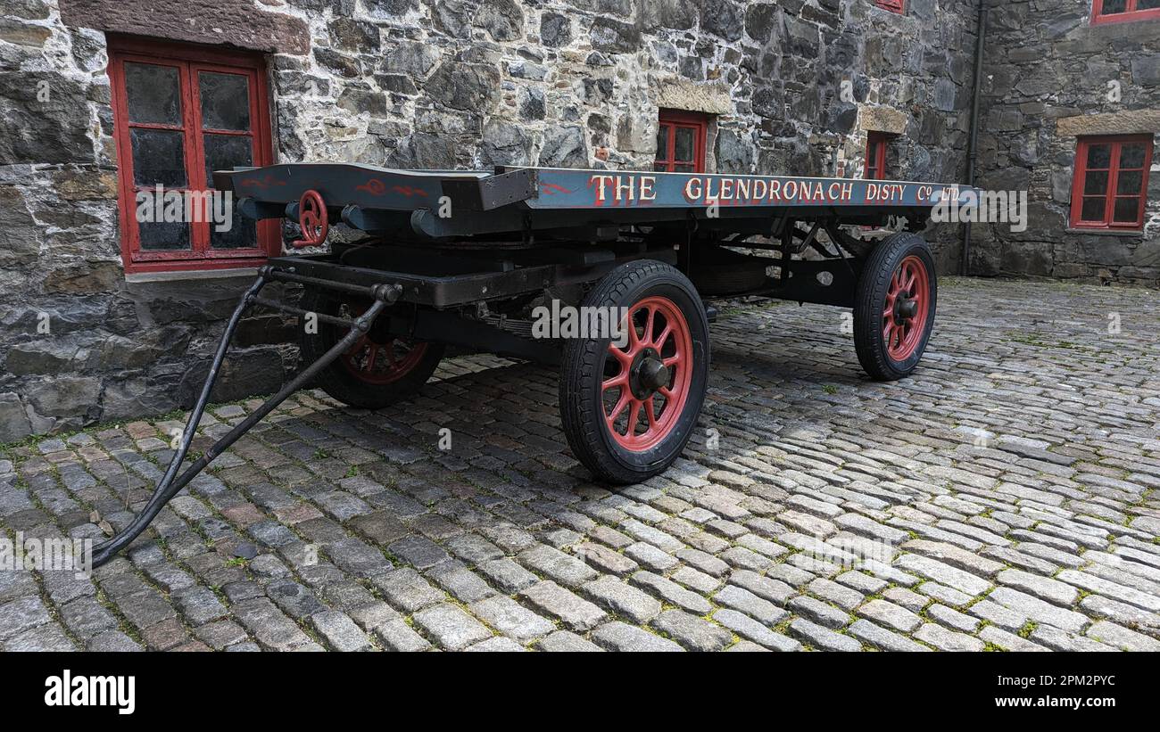 Old whisky cart, Glendronach Distillery Stock Photo - Alamy