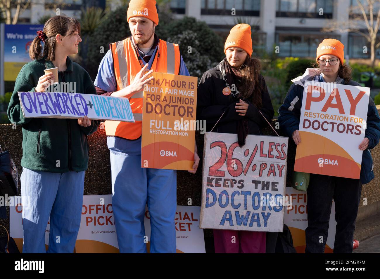 On the first of their four-day nationwide industrial action, striking ...