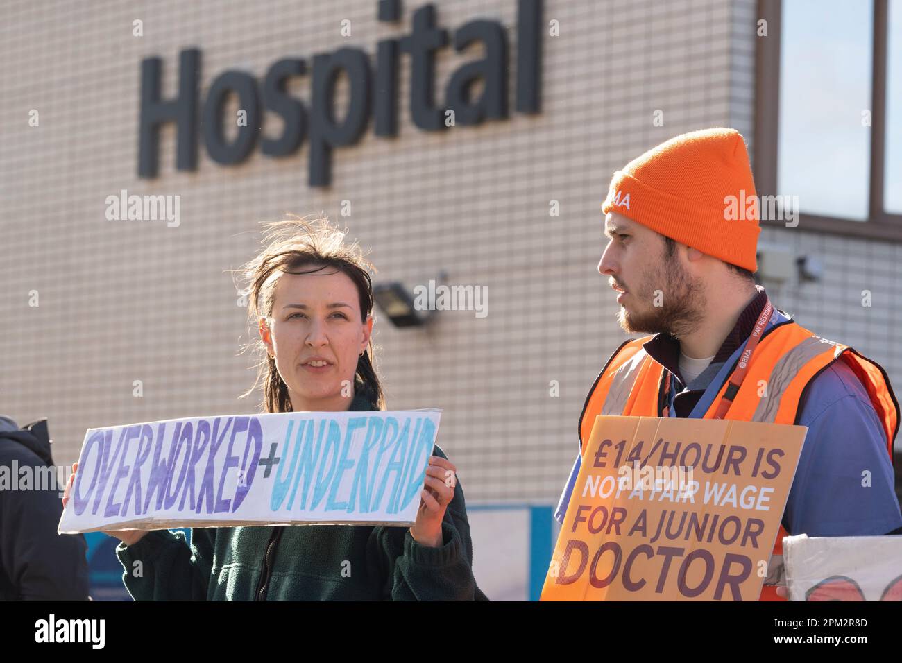 On the first of their four-day nationwide industrial action, striking ...