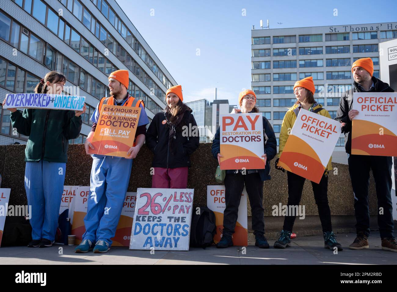 On the first of their four-day nationwide industrial action, striking ...