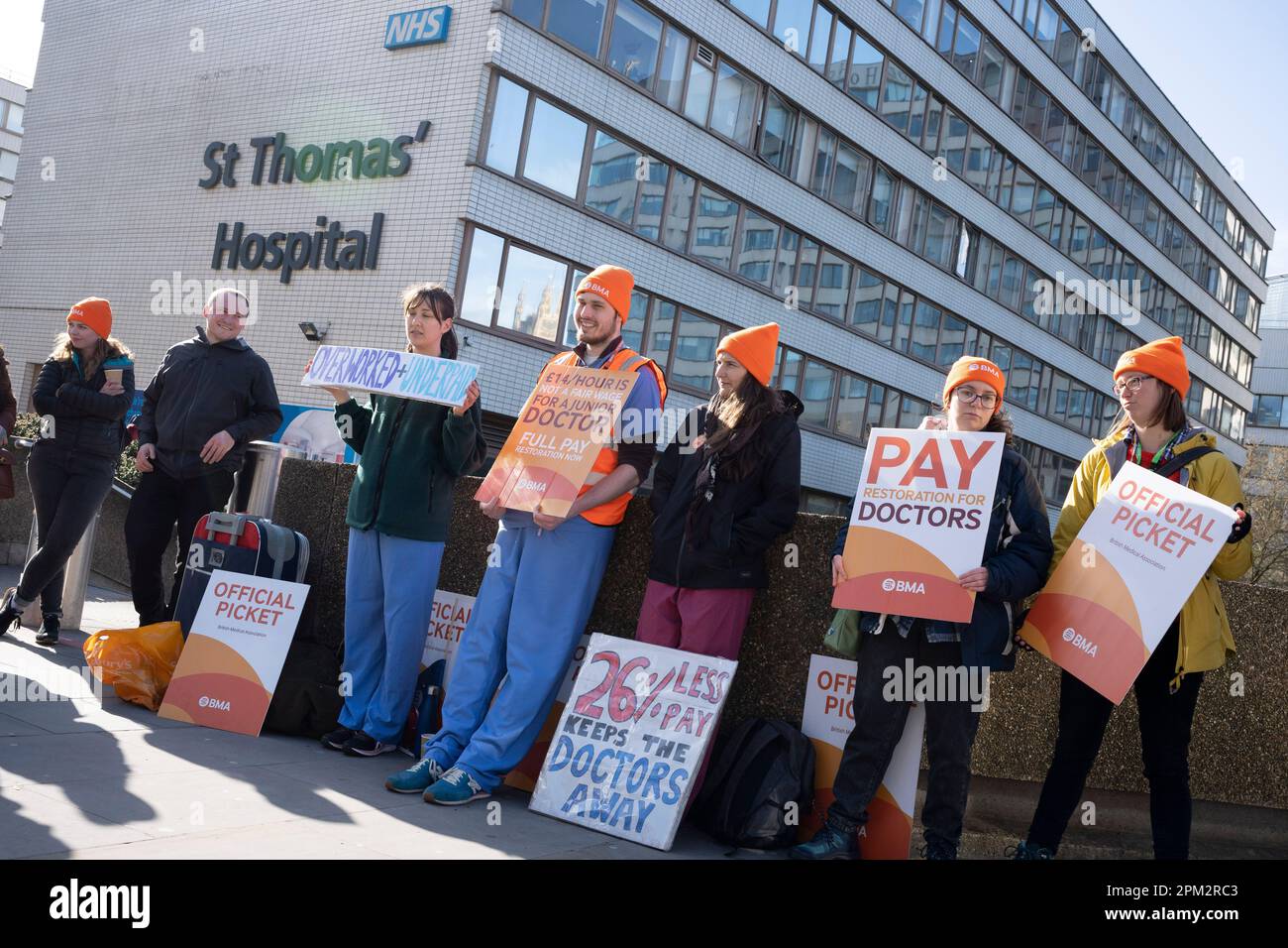 On the first of their four-day nationwide industrial action, striking ...