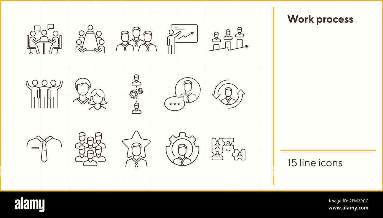 Work process icons Stock Vector Image & Art - Alamy