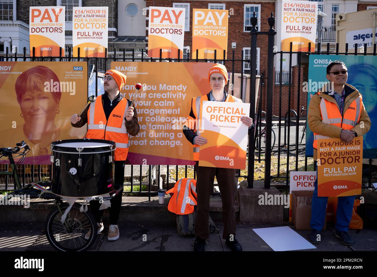 On the first of their four-day nationwide industrial action, striking ...