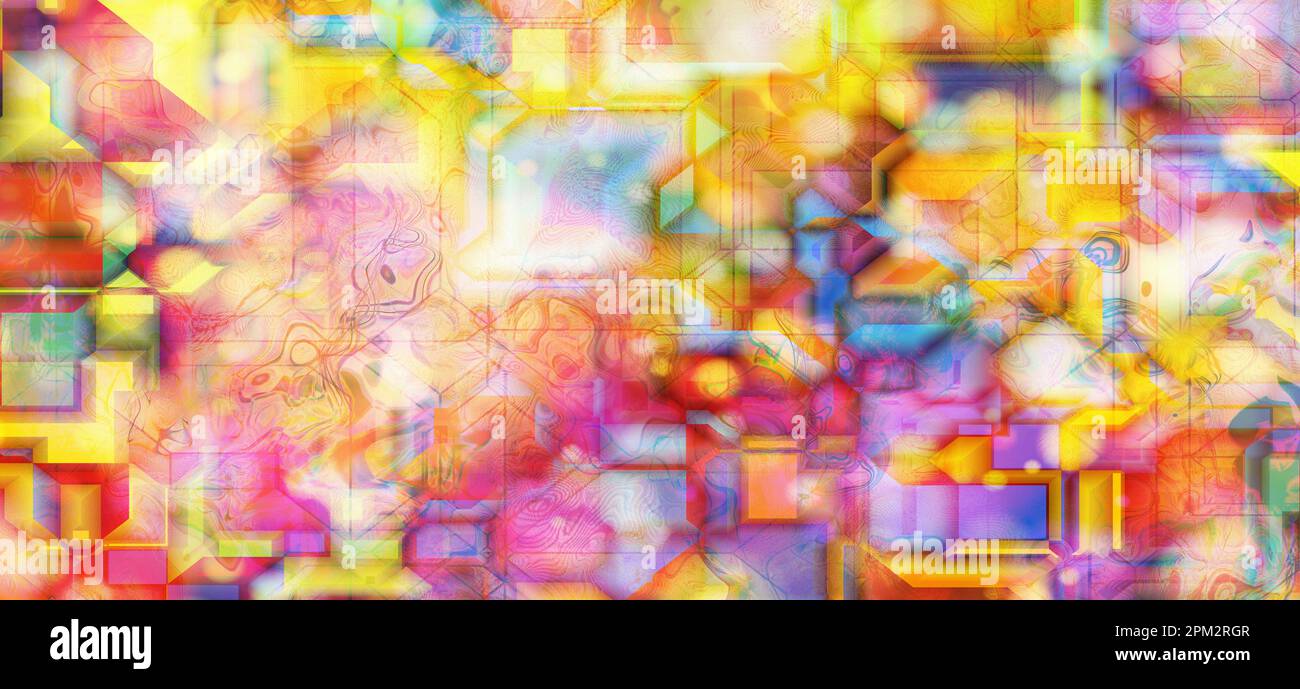 Colorful digital shapes hi-res stock photography and images - Alamy
