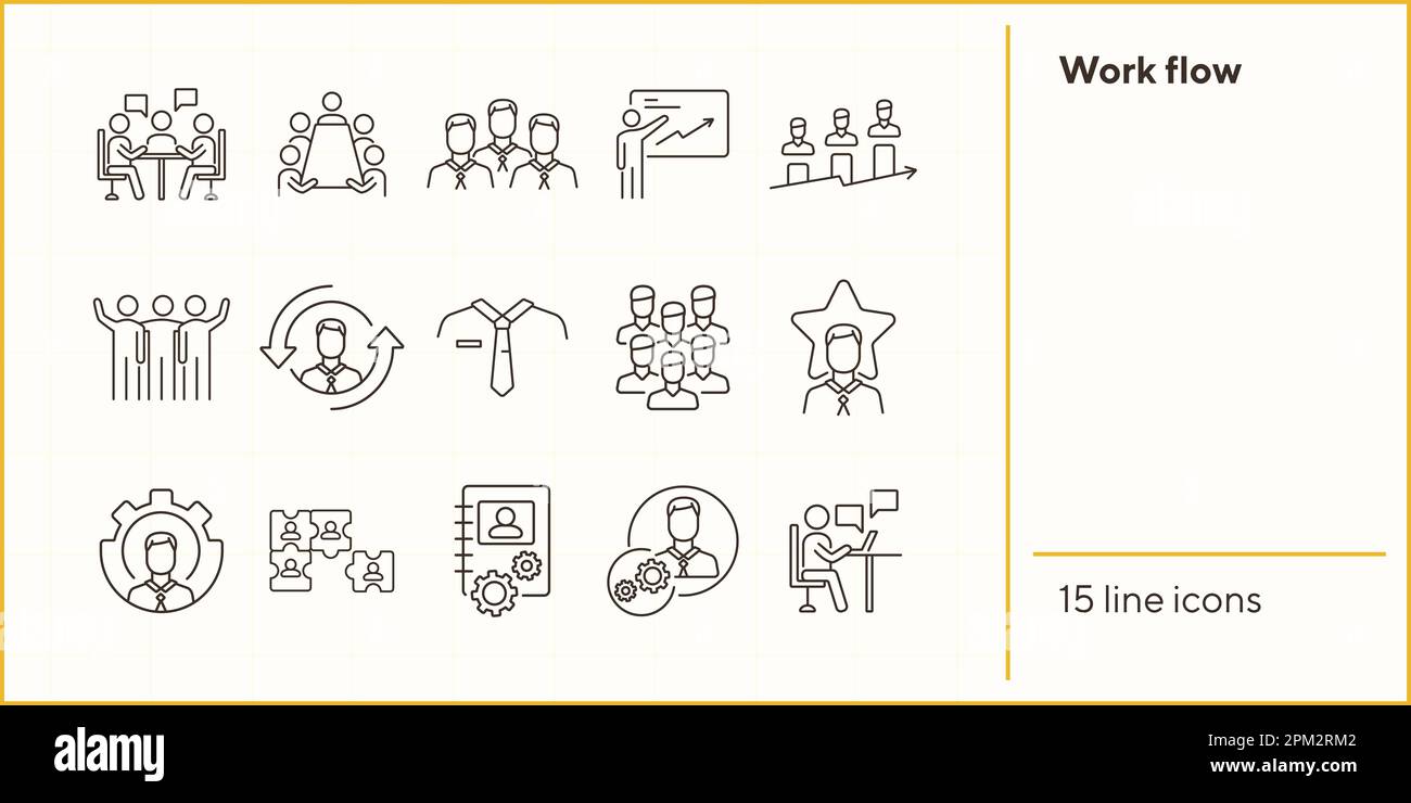 Work flow icons Stock Vector Image & Art - Alamy