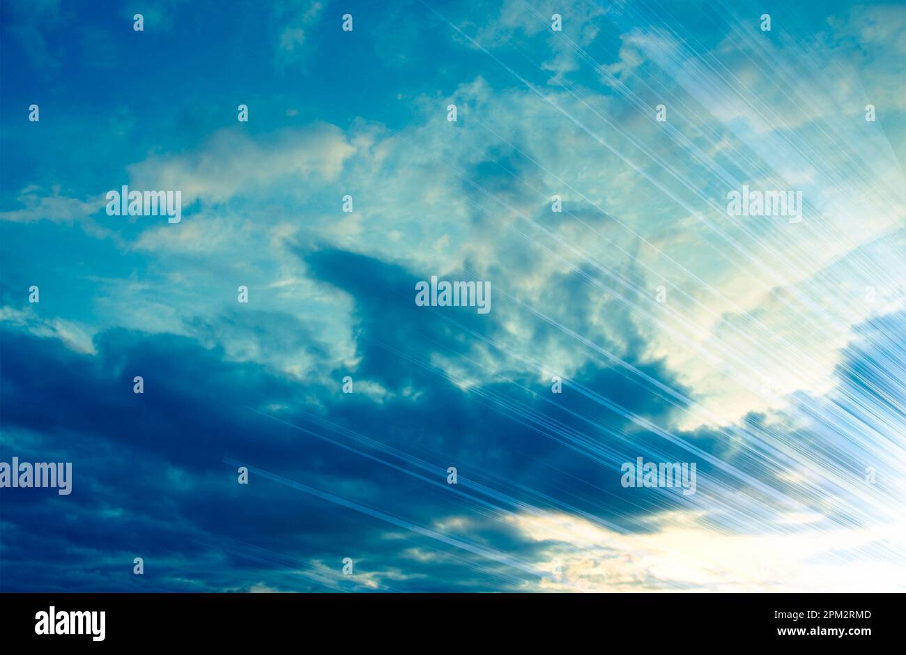 divine heavenly rays of light in sky Stock Photo - Alamy
