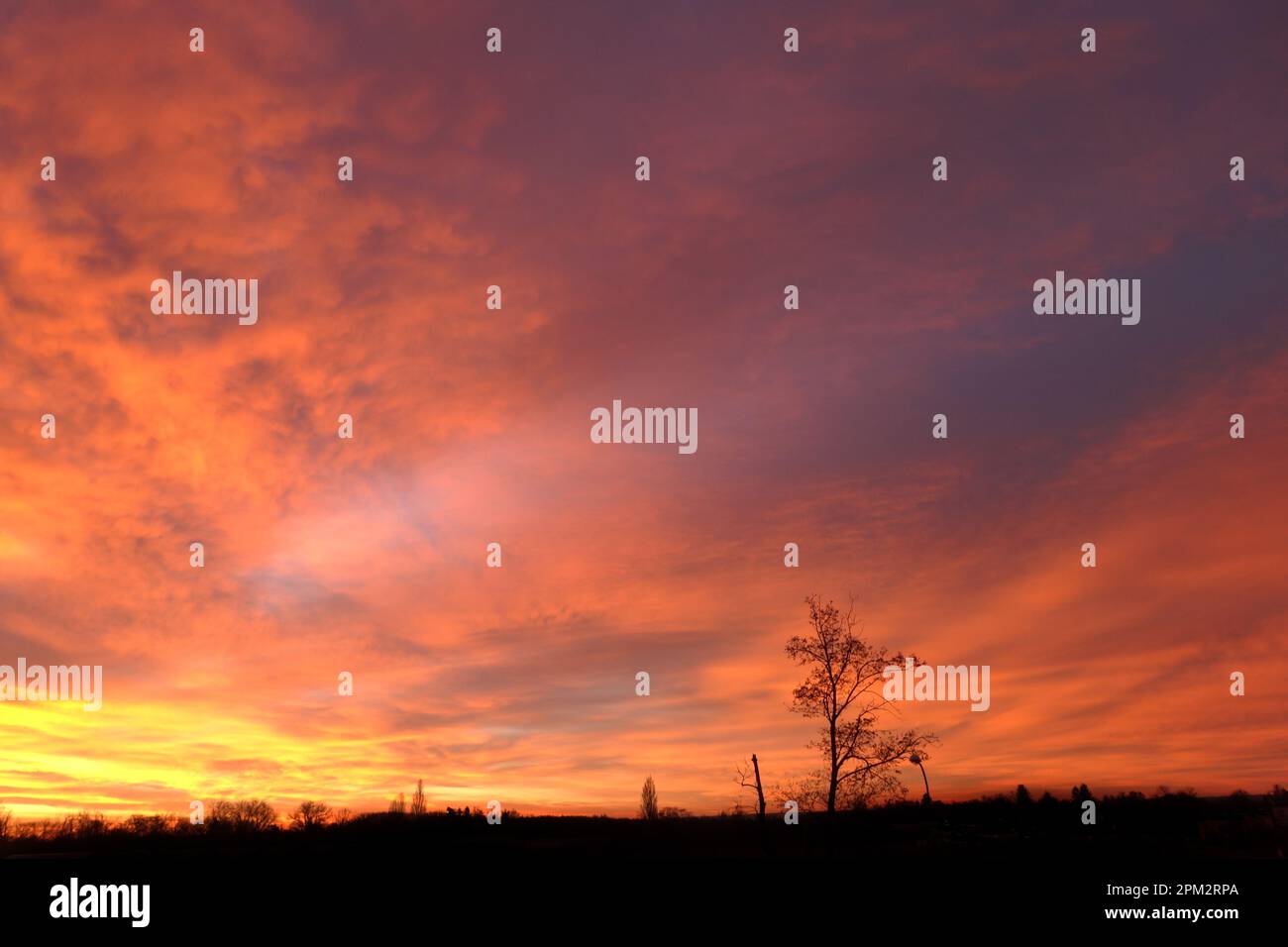 winter sunset sky Stock Photo - Alamy