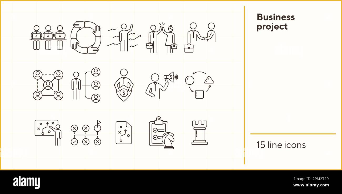 Business project icons Stock Vector Image & Art - Alamy