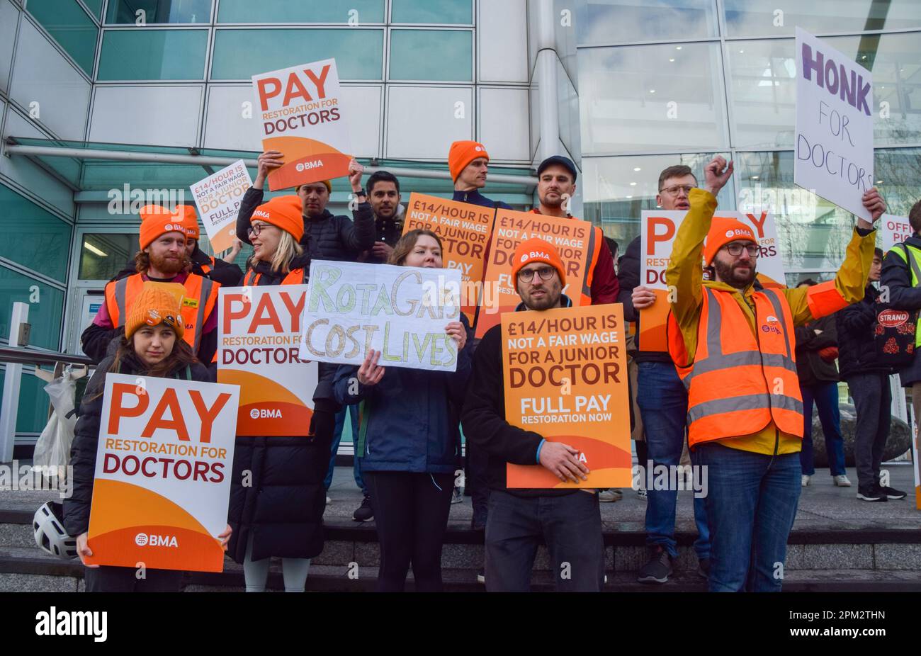 London, UK. 11th April 2023. British Medical Association (BMA) picket ...