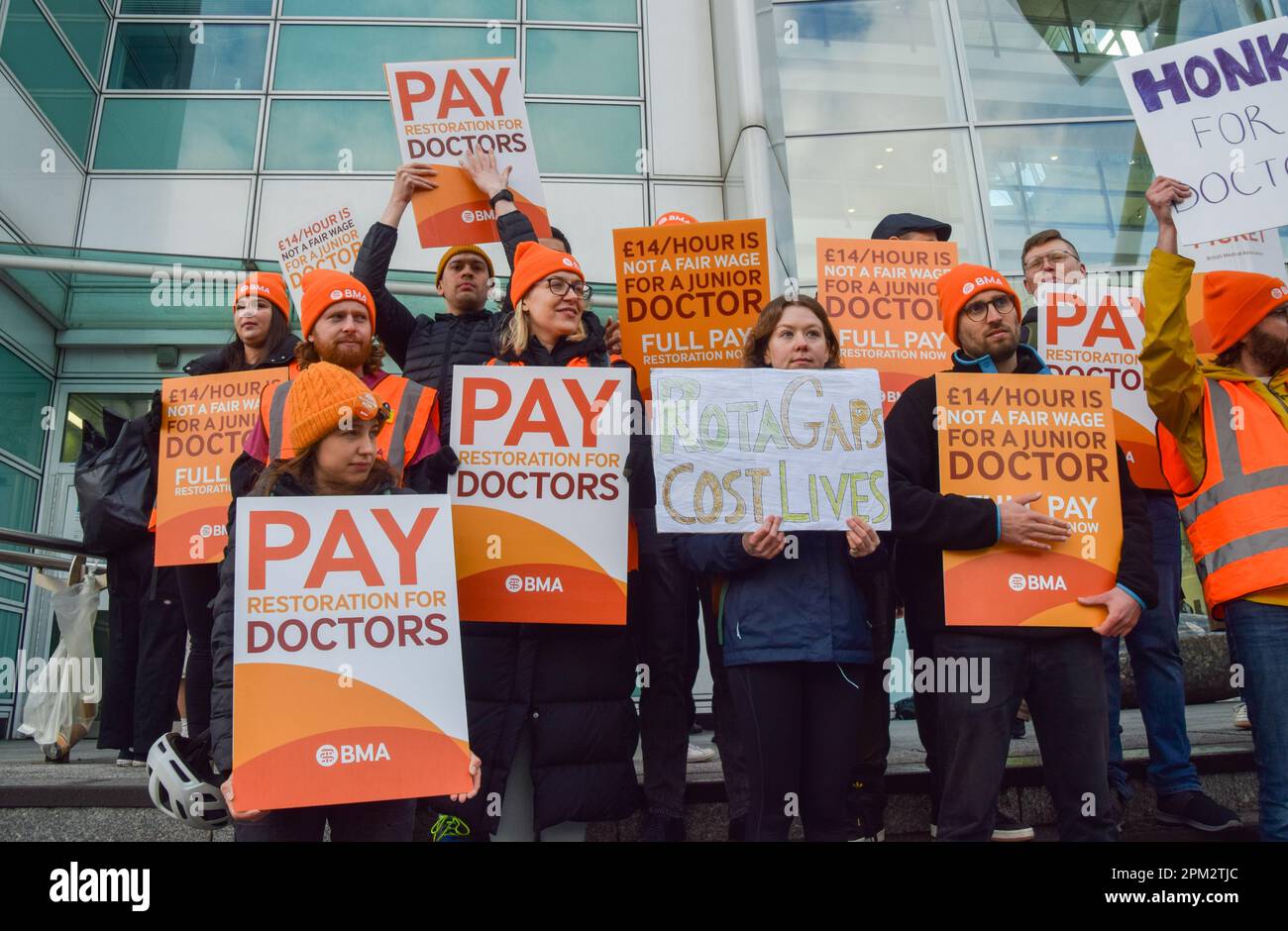 London, UK. 11th April 2023. British Medical Association (BMA) picket ...