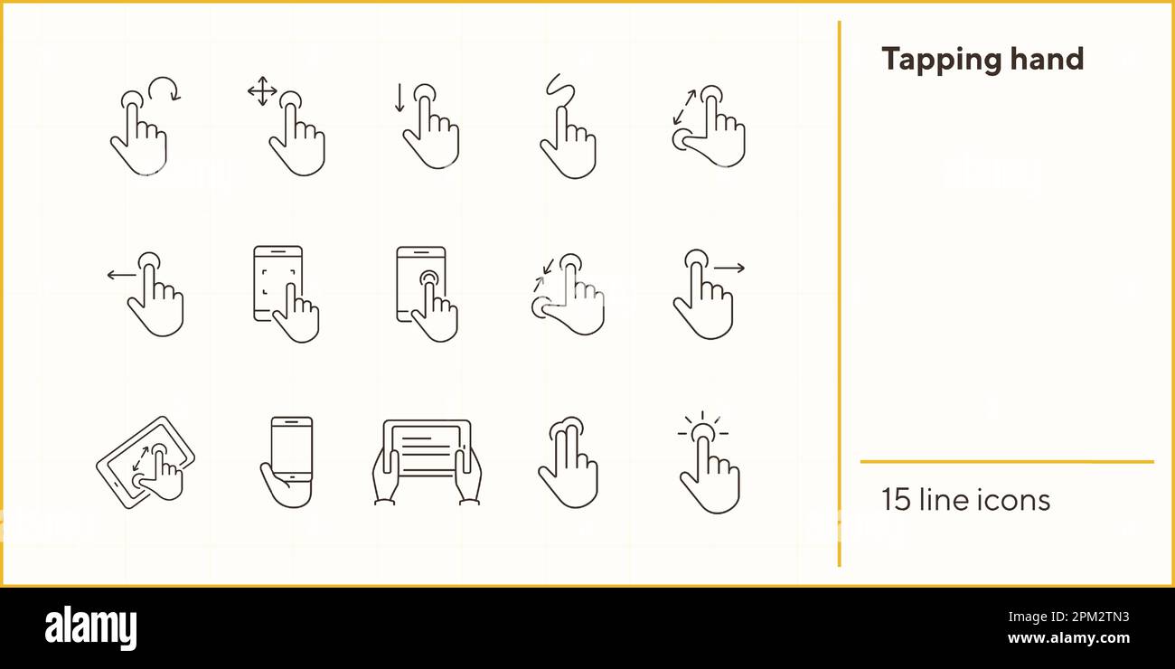 Tapping hand icons Stock Vector Image & Art - Alamy