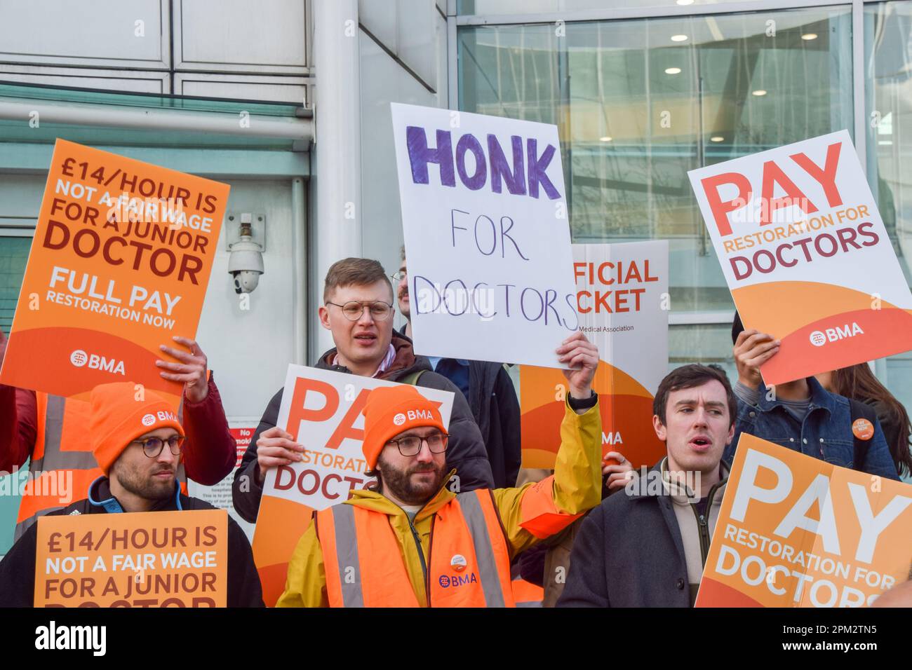 London, UK. 11th April 2023. British Medical Association (BMA) picket ...