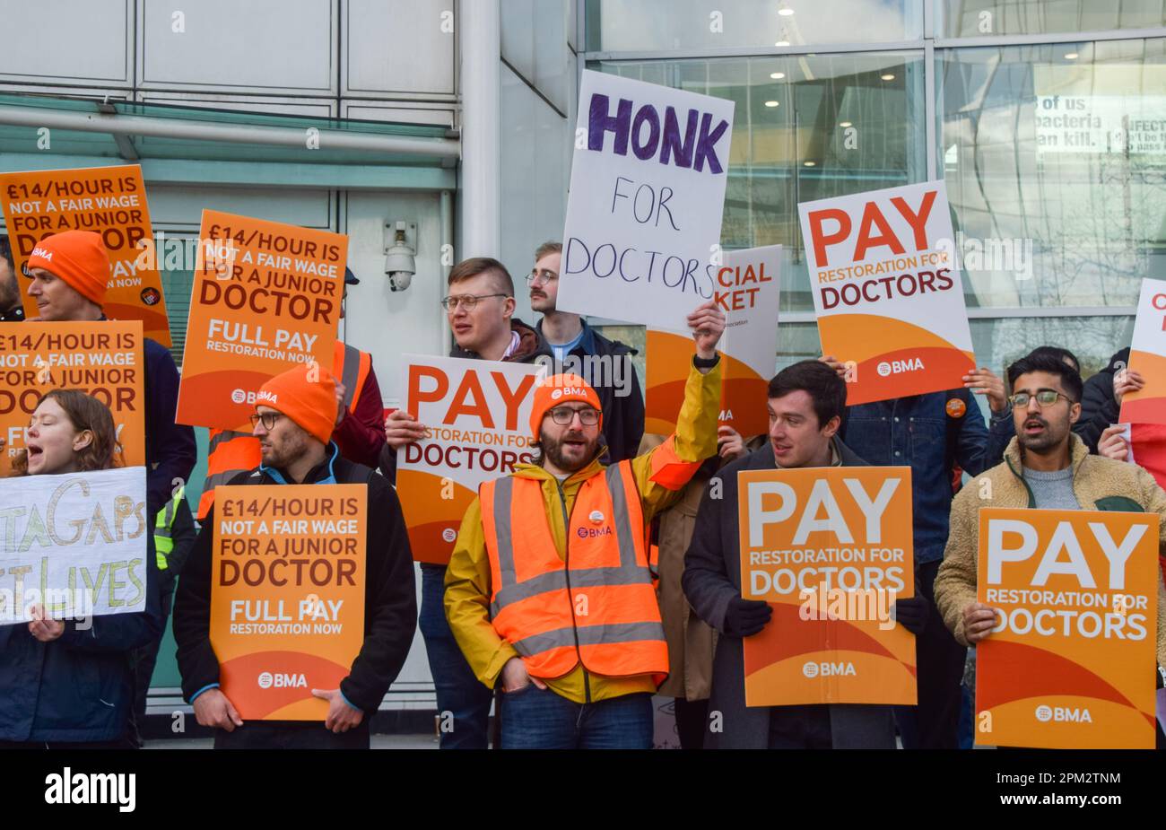 London, UK. 11th April 2023. British Medical Association (BMA) picket ...