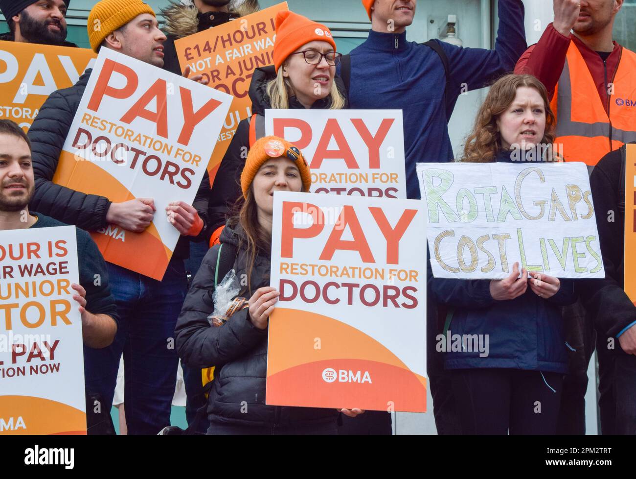 London, UK. 11th April 2023. British Medical Association (BMA) picket ...