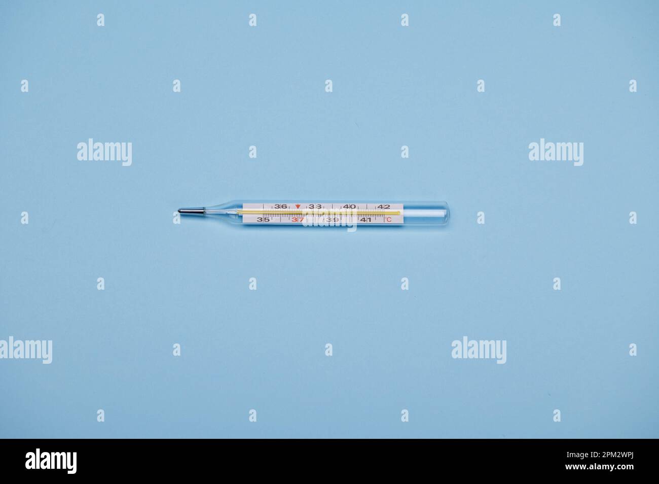 Still Life With Rectal Oral Glass Mercury Thermometer For Measuring