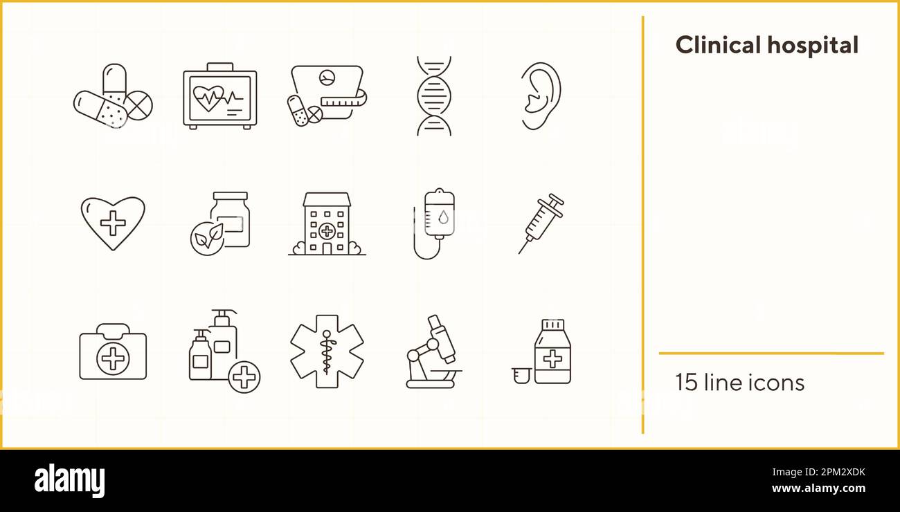Clinical hospital icons Stock Vector Image & Art - Alamy