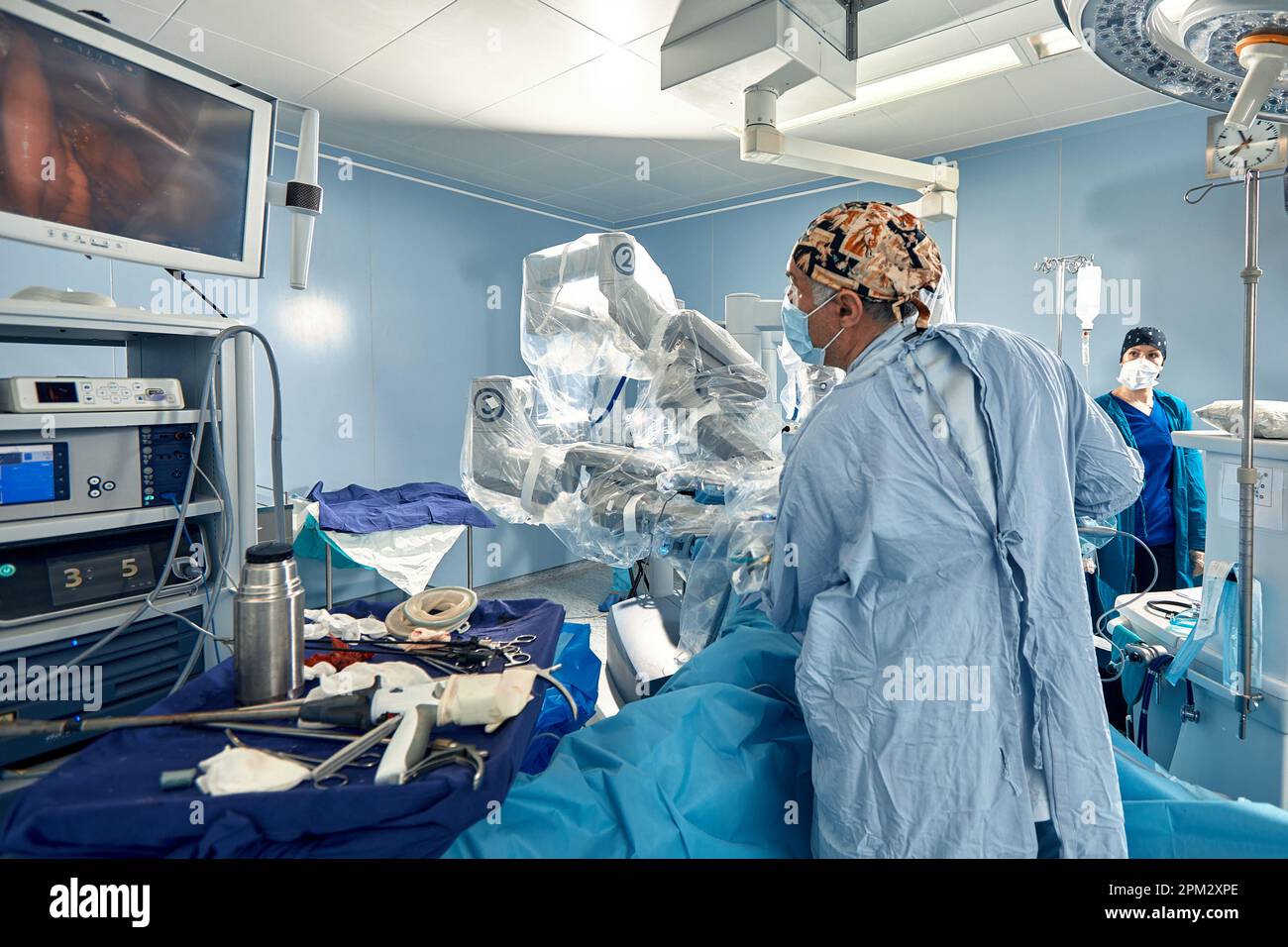Carrying out an operation using a robot, a robot surgeon with ...