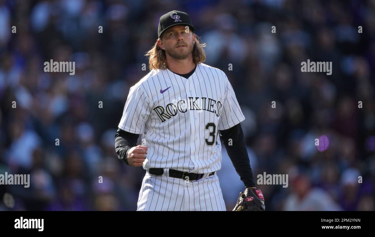 Colorado Rockies relief pitcher Pierce Johnson (36) in the ninth inning ...