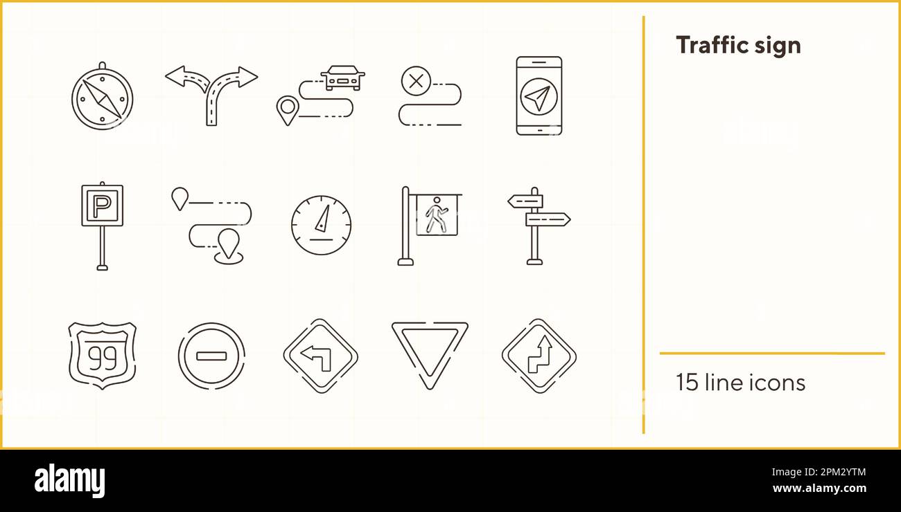 Traffic sign icons Stock Vector Image & Art - Alamy