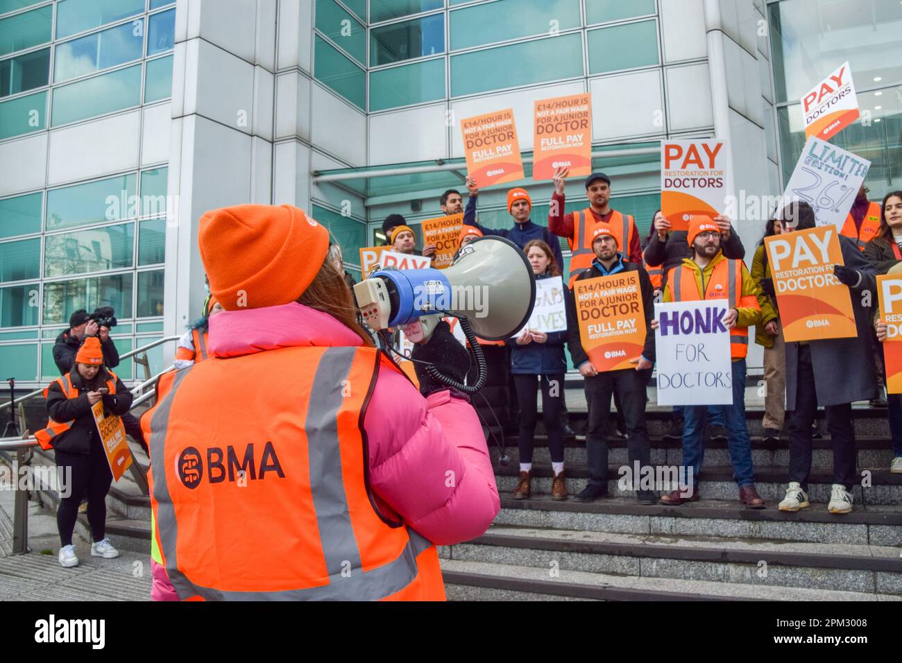 London, UK. 11th April 2023. British Medical Association (BMA) picket ...