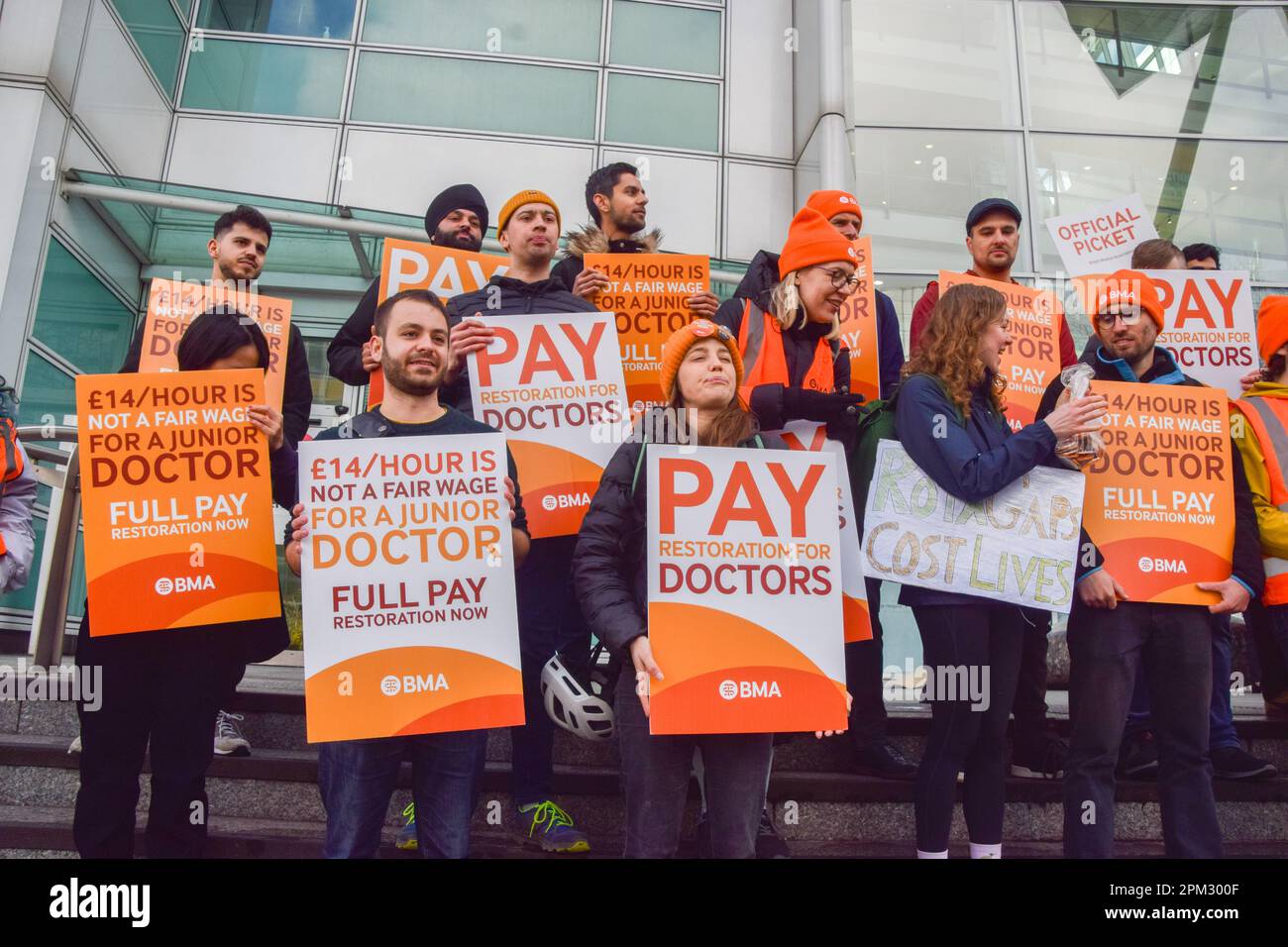 London, UK. 11th April 2023. British Medical Association (BMA) picket ...