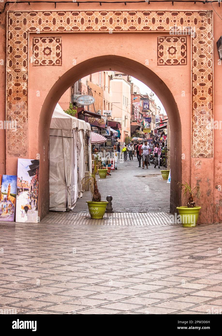 One of the many decorative gateways that surround the cities medina in ...