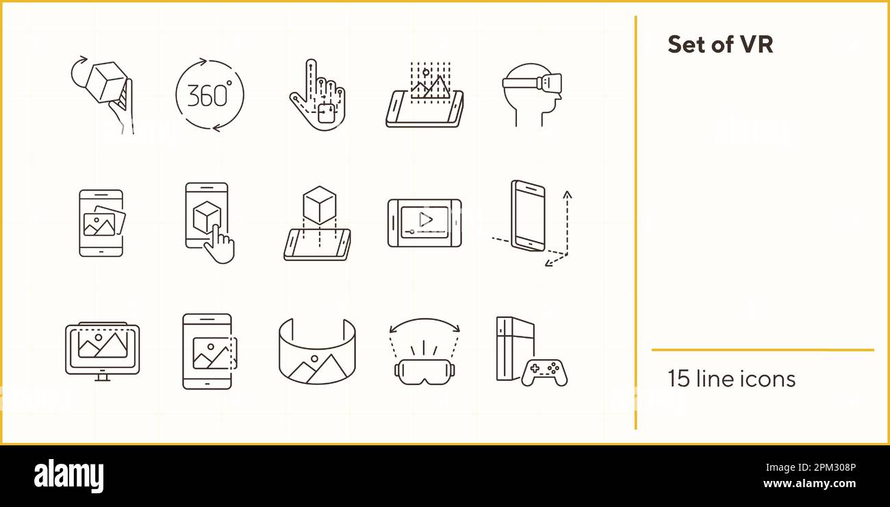 Set of VR icons Stock Vector Image & Art - Alamy