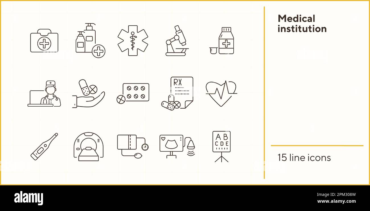 Medical institution icons Stock Vector Image & Art - Alamy