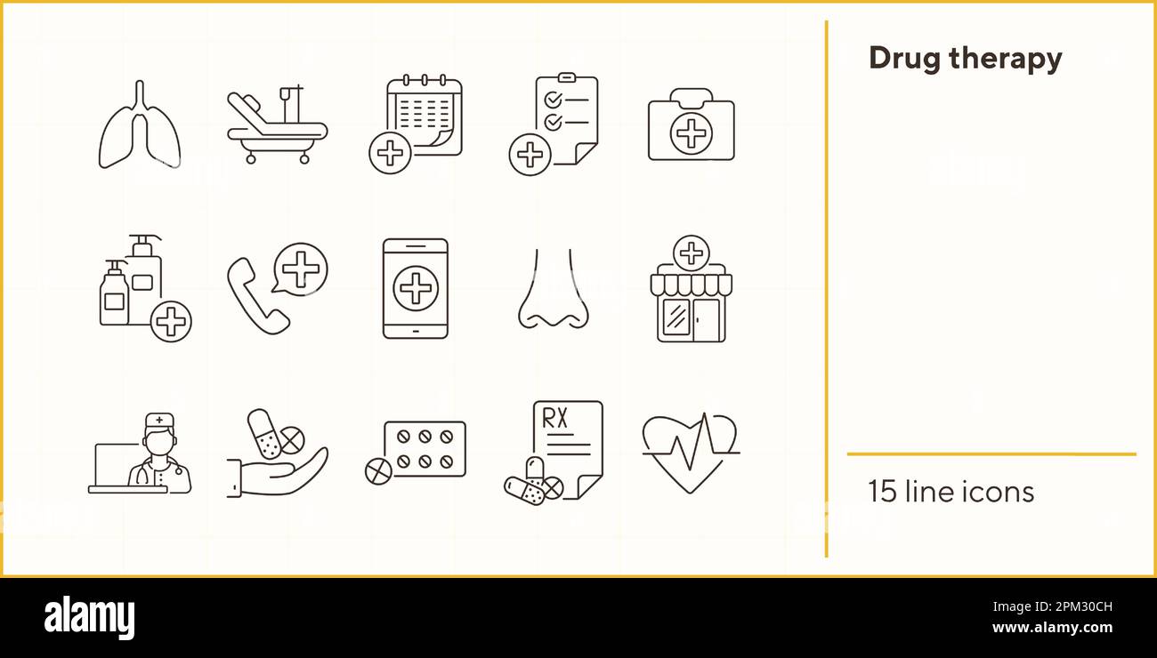 Drug therapy icons Stock Vector Image & Art - Alamy