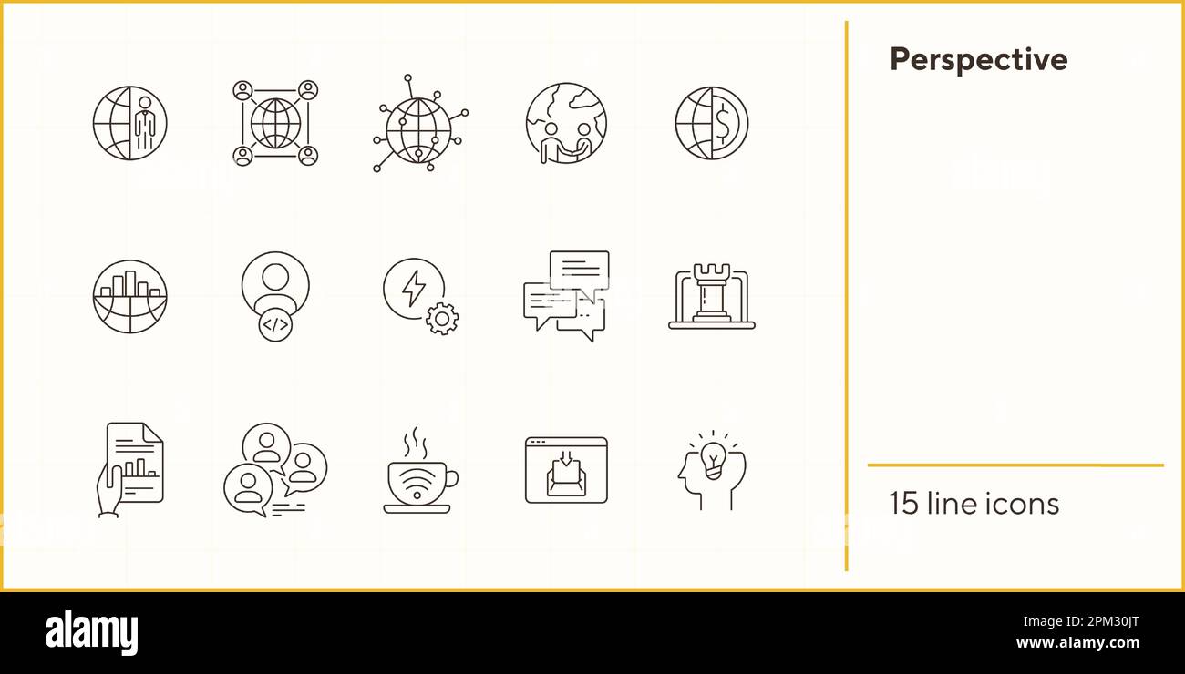 Perspective line icon set Stock Vector Image & Art - Alamy