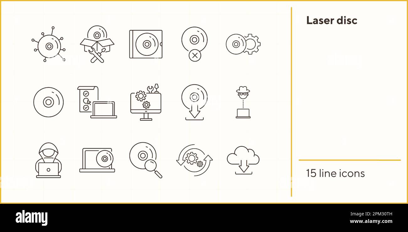 Laser disc icons Stock Vector Image & Art - Alamy