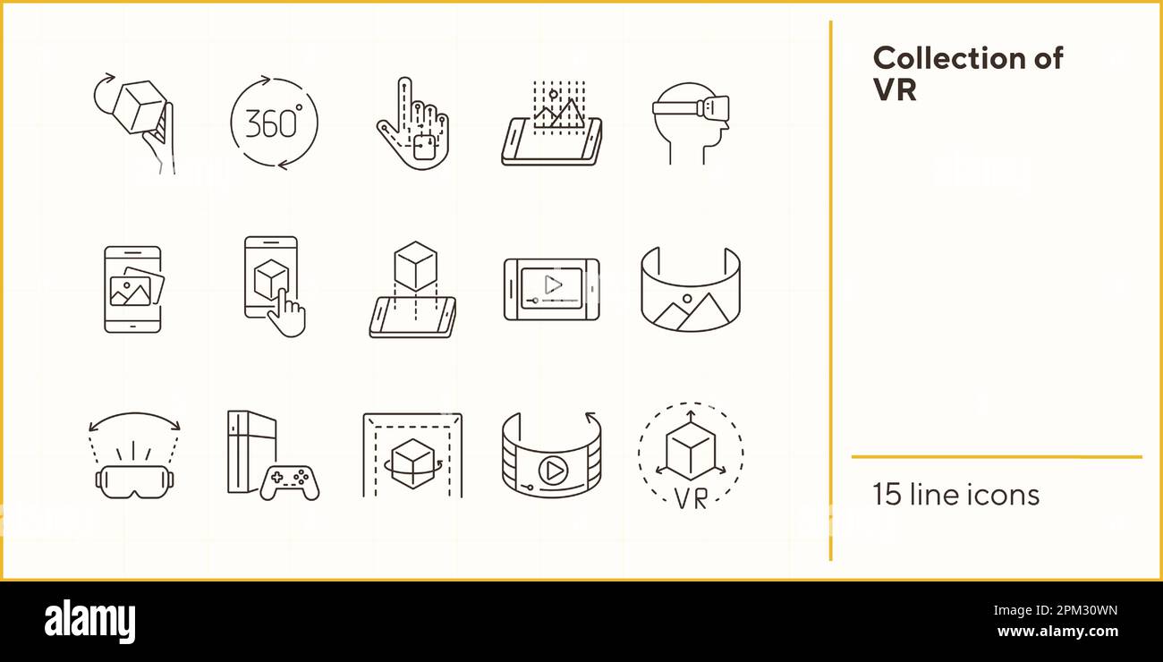 Collection of VR icons Stock Vector Image & Art - Alamy