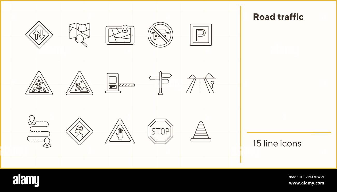 Road traffic icons Stock Vector Image & Art - Alamy
