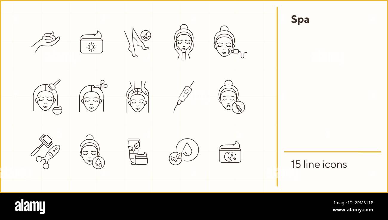 Spa icon set Stock Vector Image & Art - Alamy