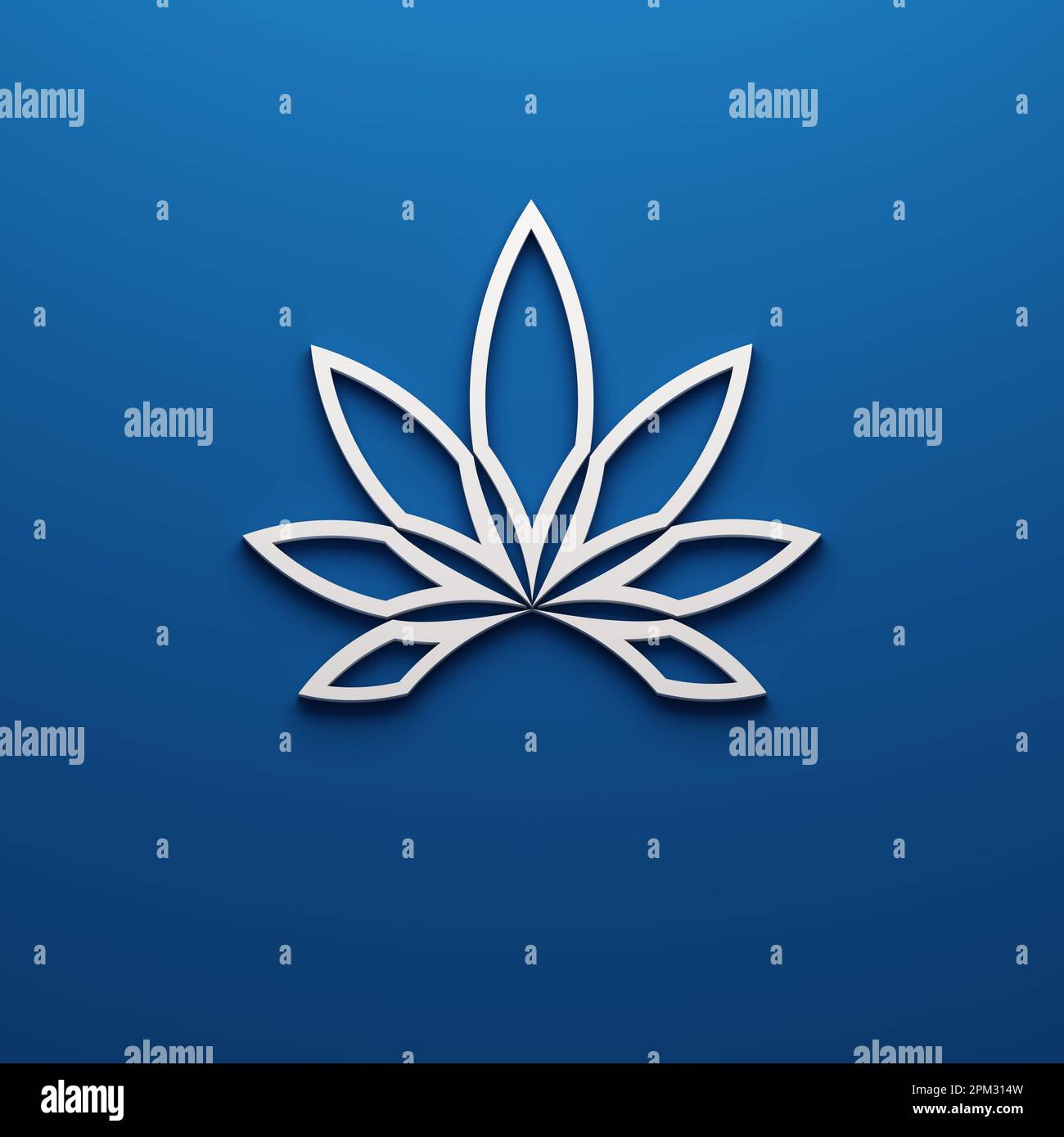 Marijuana leaf or cannabis leaf weed logo icon Stock Photo - Alamy